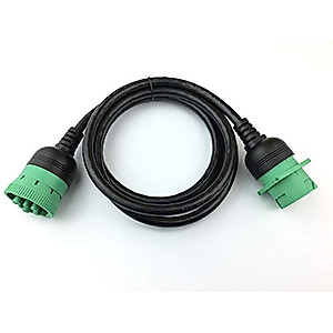 Type 2 J1939 Male to Female Extension Cable Full 9pin 20AWG 6Ft for Truck Freightliner Code Reader