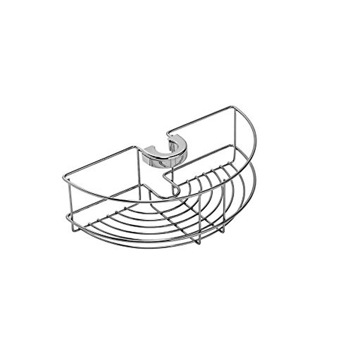 Croydex Chrome Easy to Fit Riser Rail Basket Shower Storage, 5 Year Rust Free Guarantee