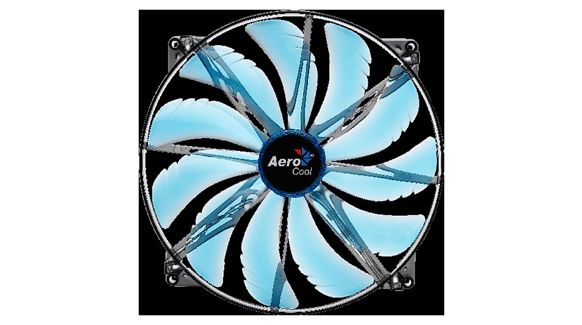 AeroCool Silent Master 200mm Blue LED Fan for PC Cooling
