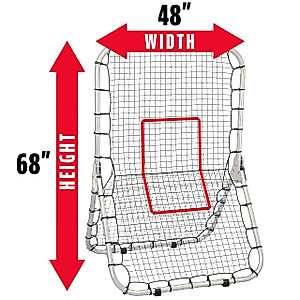 Franklin Sports MLB Pro Baseball Rebounder Net - Baseball + Softball Pitchback Net + Fielding Trainer - Bounce Back Net for Fielding + Throwing Practice