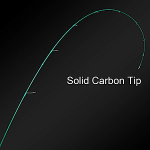 BERRYPRO Ultralight Spinning Fishing Rod, Travel Spinning Rod with Solid Carbon tip Fast Action, 2-8lbs, 1/32-1/8oz (6', 6'6'') (6'6''-Ultra Light-2pc)