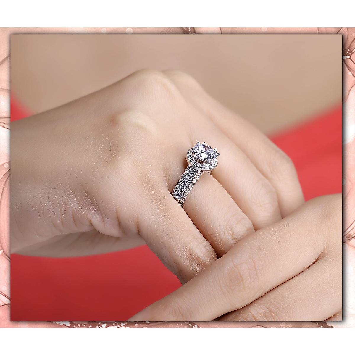 Dazzlingrock Collection Sterling Silver Round White Cubic Zirconia CZ Ladies Bridal Engagement Ring, Size 4.5