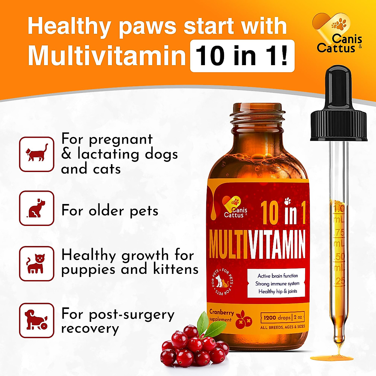Cat Glucosamine | Dog Joint Supplement Liquid | Cat Vitamin | Dog Vitamin | Glucosamine for Cats and Dogs | Cats and Dog Vitamins and Supplements | Bundle