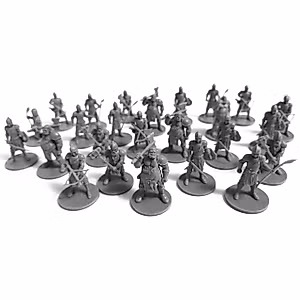 DRUNK'N DRAGON DND Guards Minis 25 Fantasy Miniatures for Tabletop/Dungeons and Dragons Roleplaying Games - Bulk Minis Unpainted- Figures Starter Set