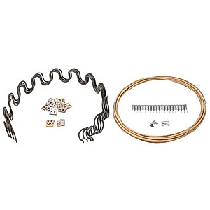 House2Home 25" Couch Spring Repair Kit to Fix Sofa Support for Sagging Cushions - Includes 4pk of Springs, Upholstery Spring Clips, Seat Spring Stay Wire, Screws and Installation Instructions