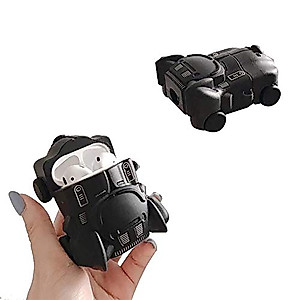 Aikeduo Boy for Airpods Case Protective Silicone Cover Skin for Airpods1 Charging Case Airpods Keychain Silicone Street Fashion Case Black Batman Airpods 2 Case (Batman)