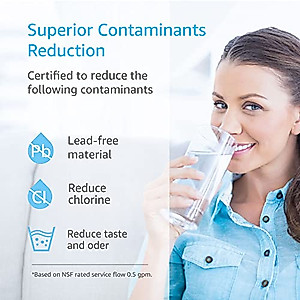 AQUA CREST FQROPF, FQSLF Under Sink Water Filter, Replacement for FQROPF, FQSLF, GXSV65R, GQSV65R, PXRQ15F, PNRQ15F, NSF 42 Certified (2 Pack), Model No.AQU-FF23-PF