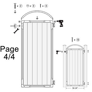 Nuvo Iron PRO6 (Pro 6) Gate Frame, 6 Standard Fence Board Wide x 6’ Long, Black, 6 Foot