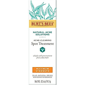 Burt's Bees Natural Acne Solutions Maximum Strength Spot Treatment Cream for Oily Skin, 0.5 Oz (Package May Vary)