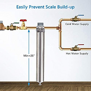 Hansing Whole House Water Softener System, High Efficiency Water Descaler, Heavy Duty Hard Water Filter, Reduce Scale and Chlorine for Heater, Shower Head, Dishwasher, Kitchen Sink and Laundry