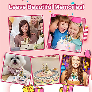 50th Birthday Candles Number 50 Candles Champagne Gold Happy Birthday Candles for Cake 3D Design Cake Topper Decoration for Birthday Party Anniversary Wedding Celebration Cake Decorations