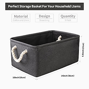 SAMORADREA Storage Basket Bins 9 Pack Decorative Baskets Bulk Storage Baskets Cubes Containers with 2/Handles for Clothes Storage, Books, Home, Office, Garage, Bedroom, (Black/Pink/Brown)