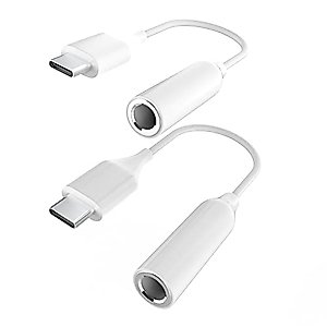 USB C to 3.5mm Headphone Adapter Jack Audio Cable DAC Type AUX Cord Dongle Connector Splitter Extension (2Pack)Compatible for Galaxy S20 21 FE Ultra Note10 Z Flip3 LG Ipad Air 4 Pro 2021 2020