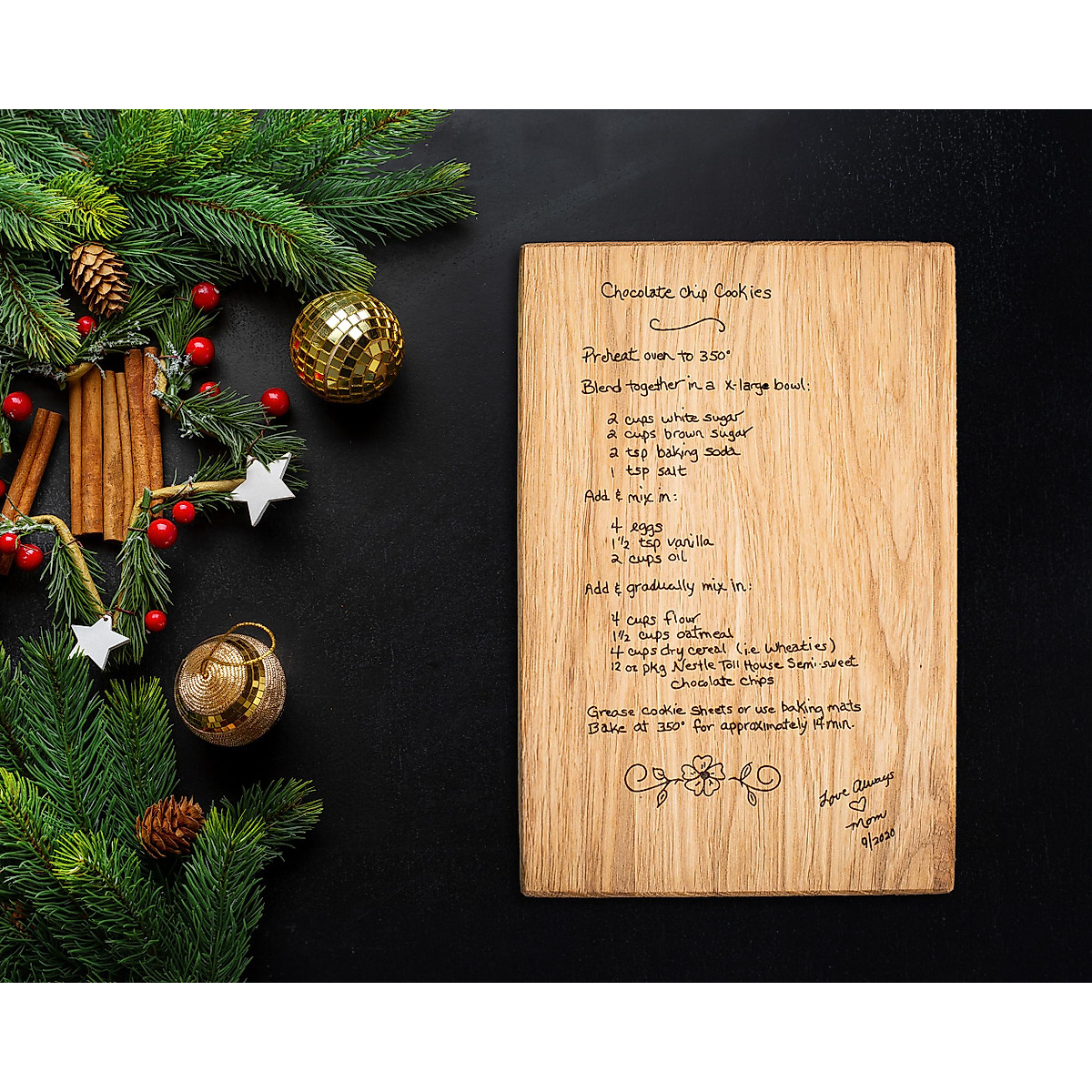 Recipe Cutting Board, Mom and Grandma Personalized Handwritten Recipe Engraved, Personalized Recipe Cutting Board, Family Recipe keepsake, Christmas gifts Mom and Grandmother, Gifts for Mother in Law