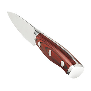 Ergo Chef Crimson Series Paring Knife 3.5-Inch - Forged High Carbon X50CrMoV15 German Stainless Steel with G10 Handles