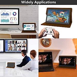 7" Raspberry Pi Touchscreen, 1024x600 HDMI IPS Portable Monitor with Leather Case for Raspberry Pi, Laptop, PC, Win11/10/8/7