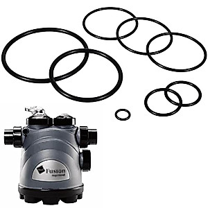Black R0502500 O-Ring Reseal Kit for Nature2 Water Sanitizer Cleaner Aftermarket Oring Rebuild Kit, Fusion Inground, Fusion Soft,Polaris Scorpio Crystals, 280, 380, Back up Valve (8PCS)