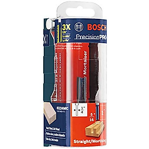 BOSCH 85224MC 5/16 In. x 1 In. Carbide-Tipped Double-Flute Straight Router Bit