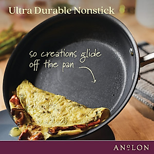 Anolon Advanced Home Hard-Anodized Nonstick Skillets (8.5-Inch, Onyx)