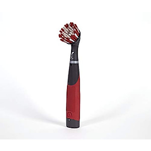 Rubbermaid Reveal Cordless Battery Power Scrubber Home Kit, 18 Pieces, Red, Multi-Purpose Scrub Brush Cleaner for Grout/Tile/Bathroom/Shower/Bathtub, Water Resistant, Lightweight, Ergonomic Grip