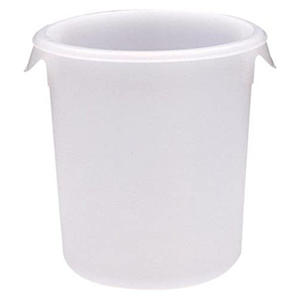 Rubbermaid Commercial Products Plastic Round Food Storage Container for Kitchen/Food Prep/Storing, 4 Quart, White, Container Only (FG572100WHT)