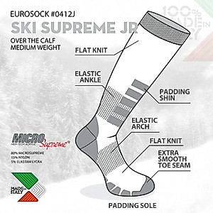 Eurosock Junior Supreme Socks, Anthracite, XXXX-Small