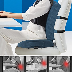 2022 Memory Foam Seat Cushion Orthopedic Design & Back / Lumbar Support Pillow for Office Chair, Car, Truck, Wheelchair for Hemorrhoid, Pregnancy Post Natal, Sciatica,Tailbone & Lower Back Pain Relief