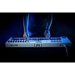 Arturia KeyLab Essential 49 - 49 Key USB MIDI Keyboard Controller with Velocity Sensitive Synth Action Keys, 8 Drum Pads, 9 Faders, 9 Knobs and Analog Lab V Software Included