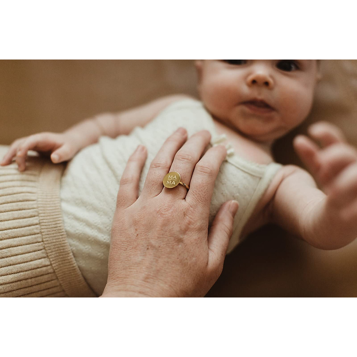 to: little arrows Mama Ring for Birthday, Mother's Day, Anniversary (Silver - Size 7)