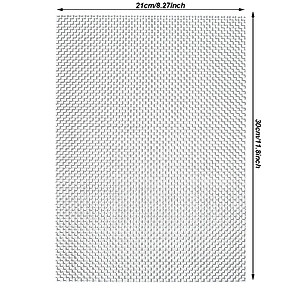 TIMESETL 3 Pcs Stainless Steel Woven Wire 8 Mesh - 12" x 8"(30x21cm) Garden Fence BBQ Wire Mesh Window Screen Mesh