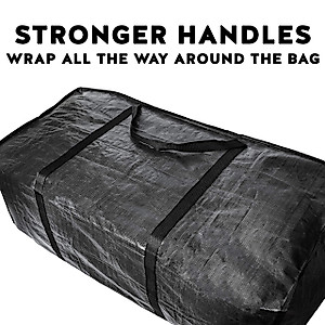BAG-THAT! 2 Pack XXL Jumbo Extra Large Heavy Duty Stronger Handles Storage Bags Moving Totes Zippered Reusable Wrap Around Storage Totes