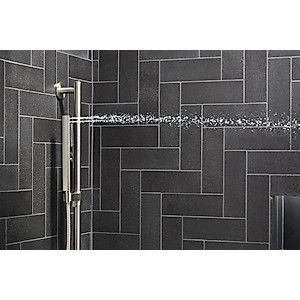 KOHLER 21336-BN Shift + Square Two-Function Handshower, Handheld Showerhead with 2 Spray Settings, 2.5 GPM, Vibrant Brushed Nickel