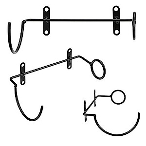 Hipiwe Set of 6 Wall Mounted Wine Rack Holders - Metal Wine Bottle Display Holder with Hardware, Wall Hanging Red Wine Bottle Organizer Racks for Storage Beverages/Liquor Bottle