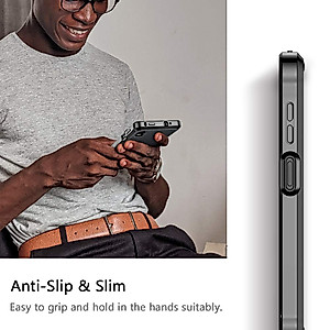 CASEVASN Samsung Galaxy Xcover Pro Case, [Shock-Absorption] Air Hybrid Defender Shockproof Anti-Drop Crystal TPU Bumper + [Clear] Hard Back Protective Case for Galaxy Xcover Pro -Black