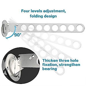 Alise Clothes Hanger Clothing Multiple Hook Wardrobe Hanging System Closet Storage Organizer Holder Wall Mounted,Stainless Steel Brushed Nickel