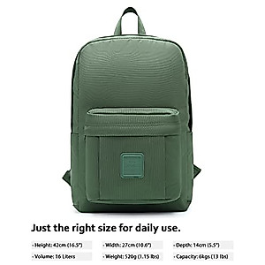 HotStyle 599s Simple Backpack, Classic Bookbag with Multi Pockets, Durable for School & Travel, Hunter Green