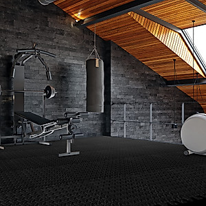 64 Pcs Baby Play Mat Interlocking Toddler Foam Mats Puzzle Playmat for Babies Square Foam Floor Mat for Gym, Nursery, Playroom (Black)