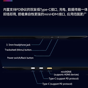 DFZ Portable Monitor, 17.3 Inch 1920x1280 HDR Monitor IPS Display, External USB C Monitor Screen for Laptop, PC, PS4, Xbox, Mobiles