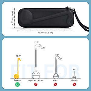 ProCase Carrying Case for Otamatone Japanese Electronic Musical Instrument Portable Synthesizer, Storage Organizer Holder for Regular Size Instrument Music Toy Accessories, Kids Child Gift -Black