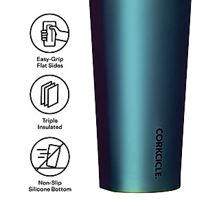 Corkcicle Tumbler With Straw and Spillproof Lid, Cold Cup, Reusable Water Bottle, Triple Insulated Stainless Steel Travel Mug, BPA Free, Keeps Beverages Cold for 12 Hours, Dragonfly, 24 oz