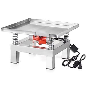 ICZW Concrete Vibration Table Small Vibrating Test Bench Stainless Steel 110V (13.78 X 13.78 inches)