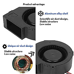 Joyzan BBQ Fan DC 12V Air Turbo Blower, Centrifugal Brushless Cooling Blower Mover Ventilation Inflatable Dryer Electric Fire Starter Cooking Portable for Barbecue Picnic Camping Charcoal Tool 2.85A