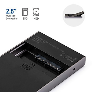Cable Matters Premium Aluminum 10Gbps Gen 2 USB C Hard Drive Enclosure for 2.5" SSD/HDD with USB-C and USB-A Cables - Thunderbolt 4 / USB4 / Thunderbolt 3 Port Compatible with MacBook Pro, MacBook Air