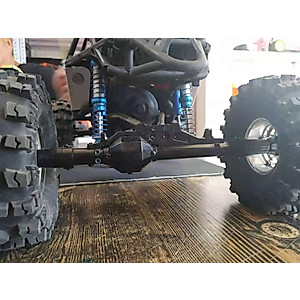 RZXYL Aluminum Front and Rear Axle for 1/10 Axial Wraith 90018 90048 90053 90018 90020 90045 90056 RR10 RC Model Crawler Car (Black)