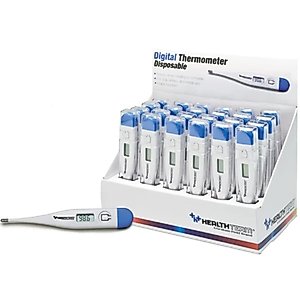 HealthTeam Digital Thermometers, Oral, Rectal & Underarm, 200 Hour Battery, Bulk 24 Count