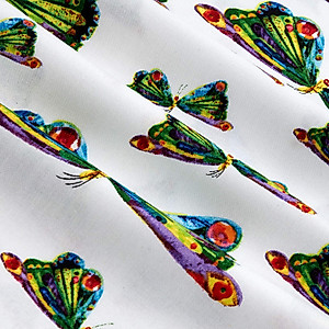 The Very Hungry Caterpillar Dots Butterflies, Quilting Fabric by the Yard