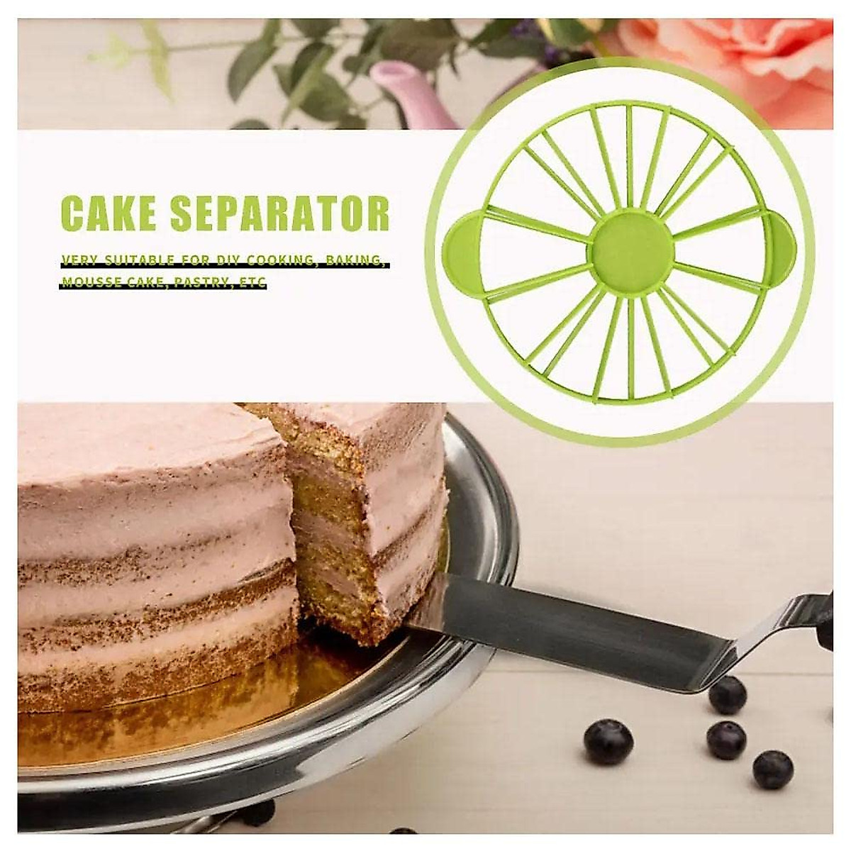 Round 10/12 Piece Equal Portion Cake Model Cutter Cake Portion Marker Cake Cutter For Even Slices Cutter K6e8 Cheesecake Slicer