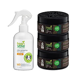Fresh Wave Odor Removing 3-Pack 7 oz. Gel & 8 oz Orange Pet Spray