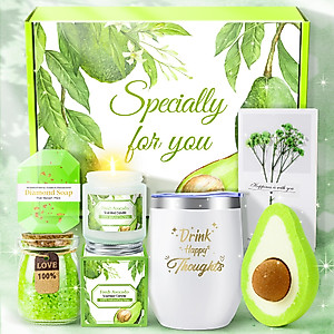 Avocado Care Package For Women, Self Care Gifts for Women, Avocado Themed Birthday Gift Baskets for Women Get Well Soon Gift Thinking of You Gifts Female Friendship Gifts Care Gifts