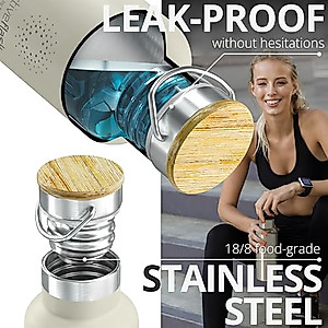 Stainless Steel Water Bottle with Straw, Infuser & 3 Lids: 18/32 OZ Leak-Proof Vacuum Insulated ACTIVE FLASK Drinking Bottles Hot Cold: Double Walled Outdoor Drink Thermo Mug Tea Coffee Sport Gym Bike